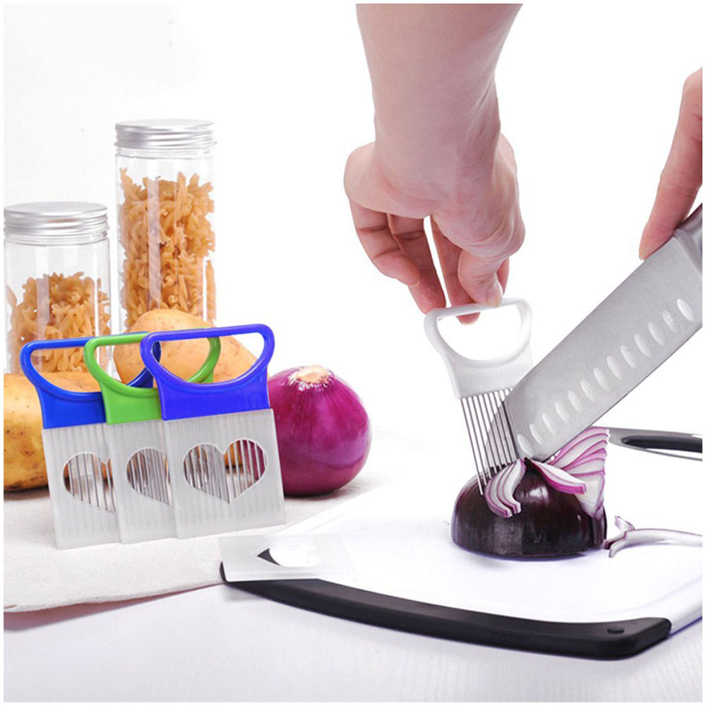 UK Wholesale All-In-One Stainless Steel Onion Potato Cutter Holder ...